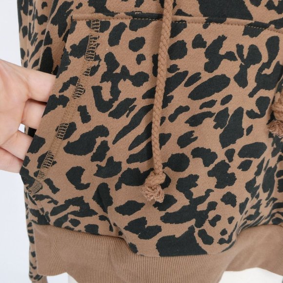 bp | Tops | Bp Leopard Animal Print Hoodie Brown Black Size Small Nwt ...